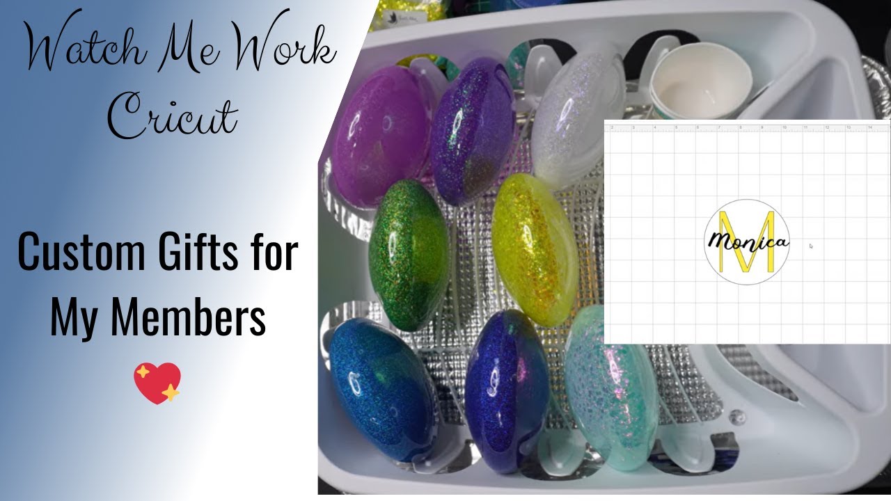 Custom Glitter Ornaments for My YouTube Members | Cricut Name Customization Tutorial - YouTube