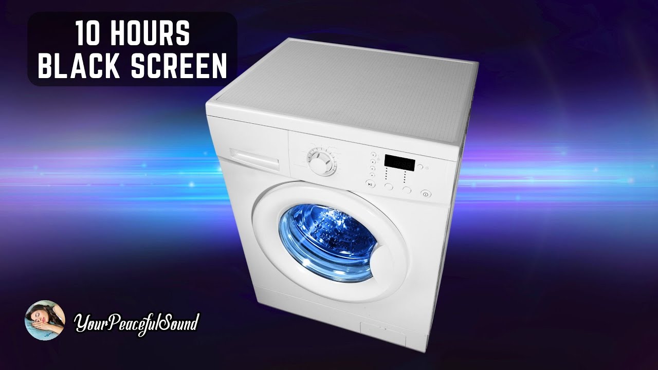 Washing Machine Spinning Sound | 10H White Noise - Black Screen | Relax ...