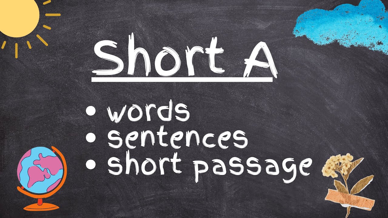 Short A Sound with Words, Sentences, and a Short Passage #vowels # ...