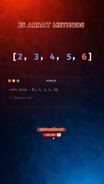 JS: Array Methods#html #css #javascript #array #push #pop #map #method #ytshorts #coding # ...