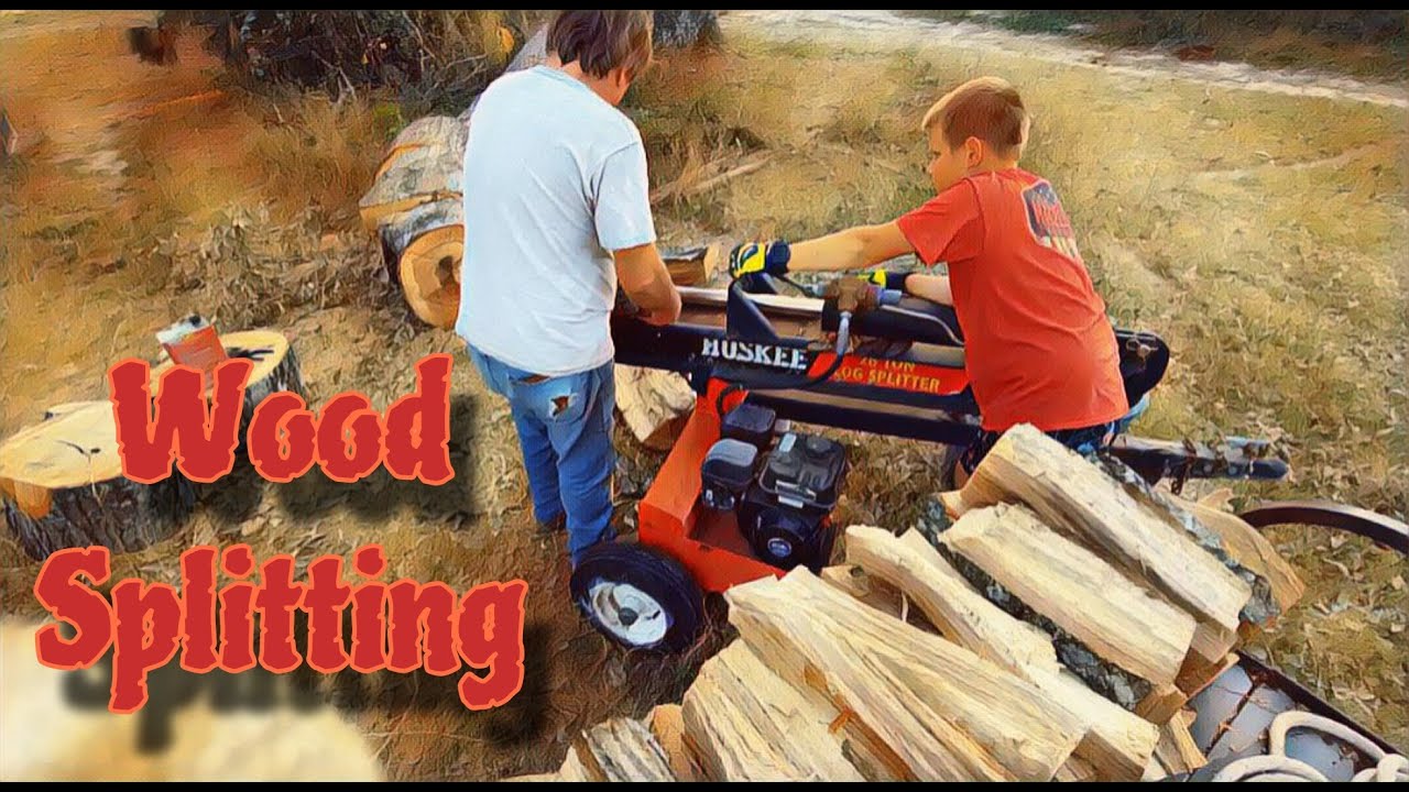 Splitting Firewood - From the Big Oak Tree - YouTube