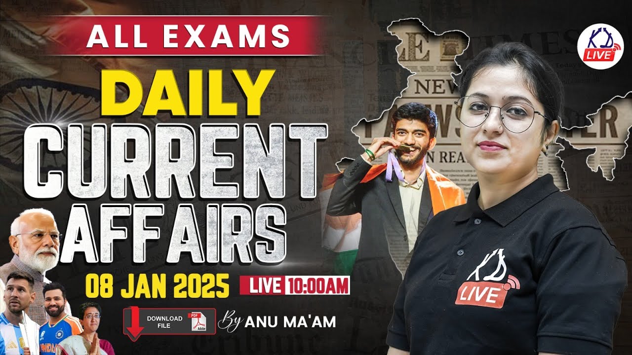 08 Jan 2025 | MISSION 2025 COMPLETE FREE BATCH | Daily Current Affairs ...