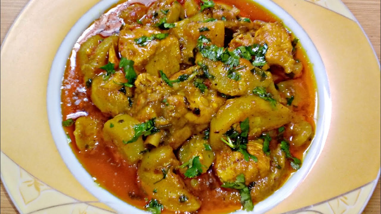 Khari khari tindiyan aur chicken ka salan by Gharhasti with Noor ...