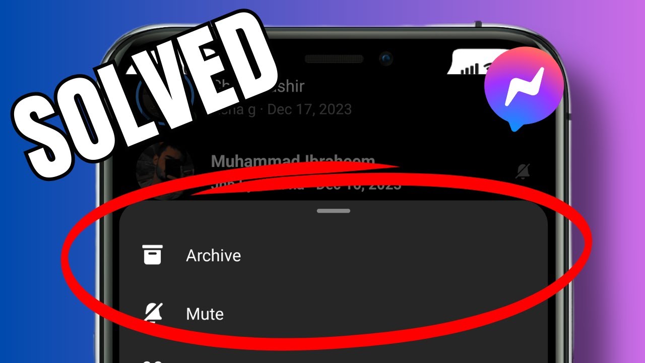 How to move a chat to the archive in Messenger? - YouTube