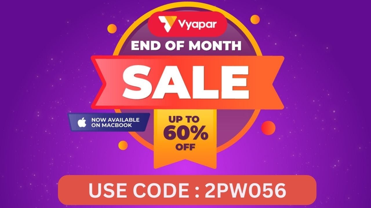 "💰📱 Vyapar App Coupon Code 2PW056 | Get Up To 60% Discount + 3 Months ...