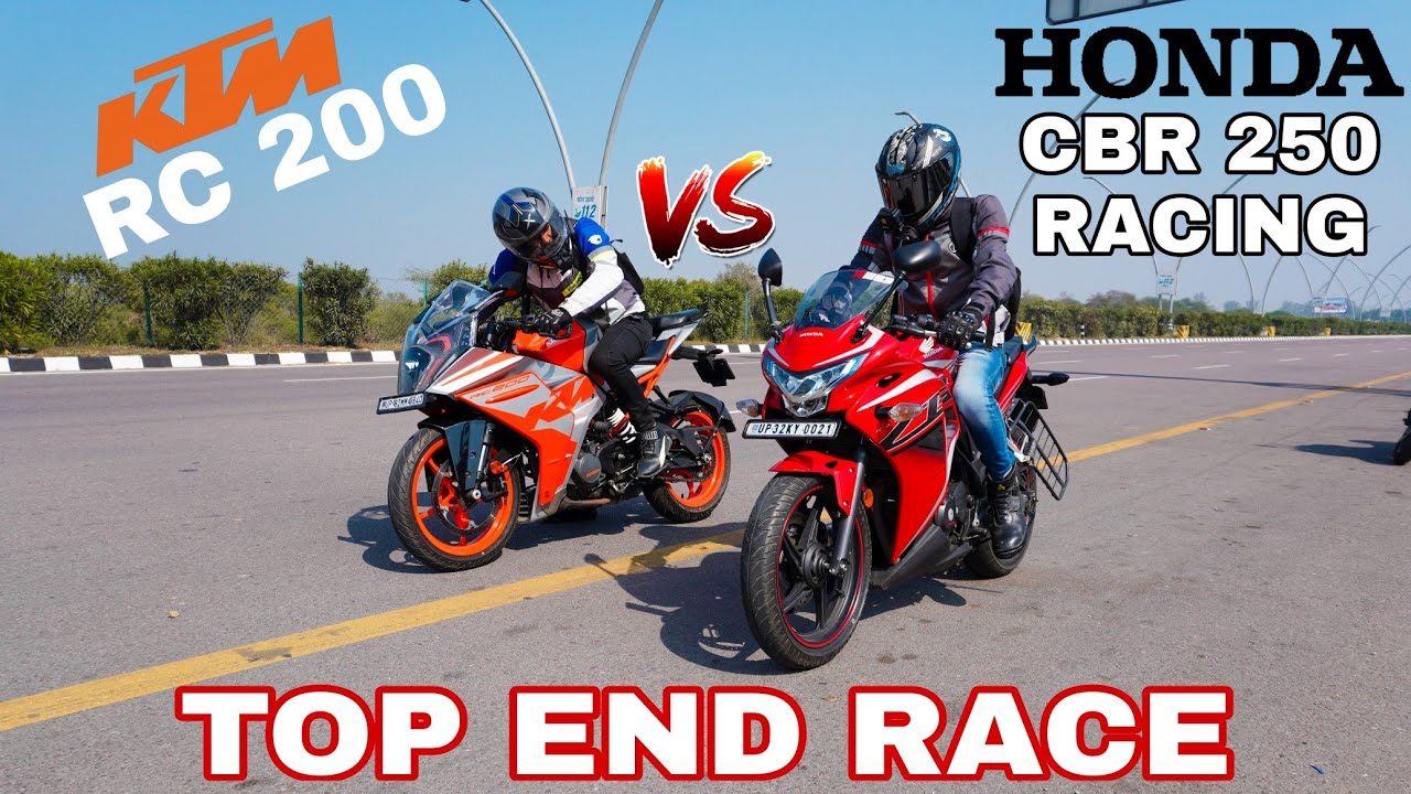 New KTM RC 200 Vs Honda CBR 250R Drag Race ] Ashish AKC - YouTube