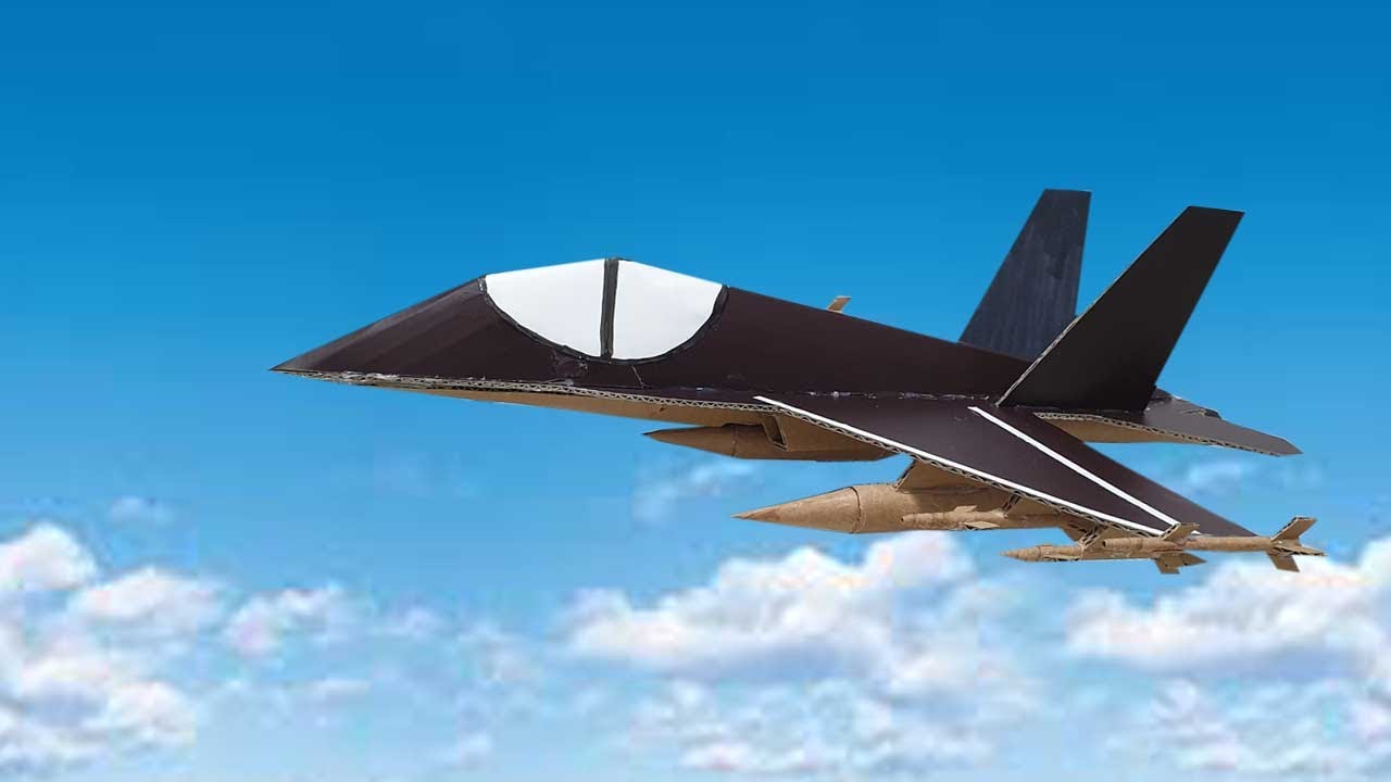 How to Make F-18 Airplane from cardboard DIY - YouTube