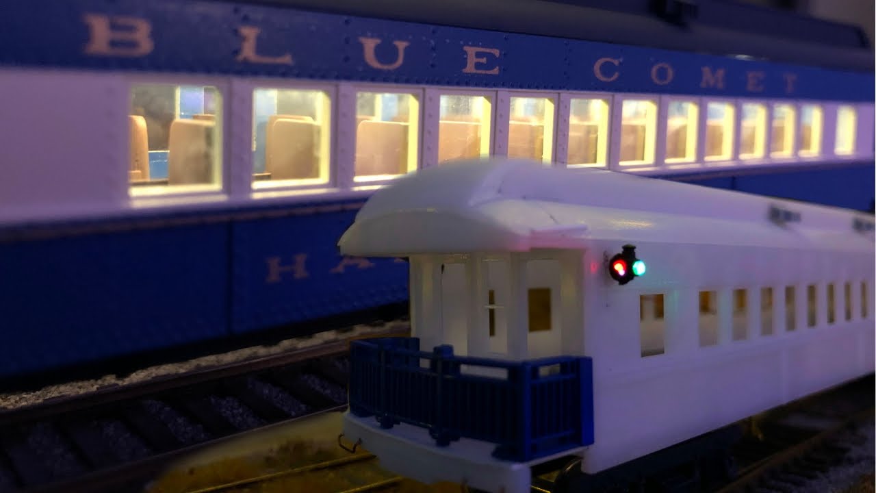 Project Blue Comet in HO Part 3 Observation Car, Lights and a new ...