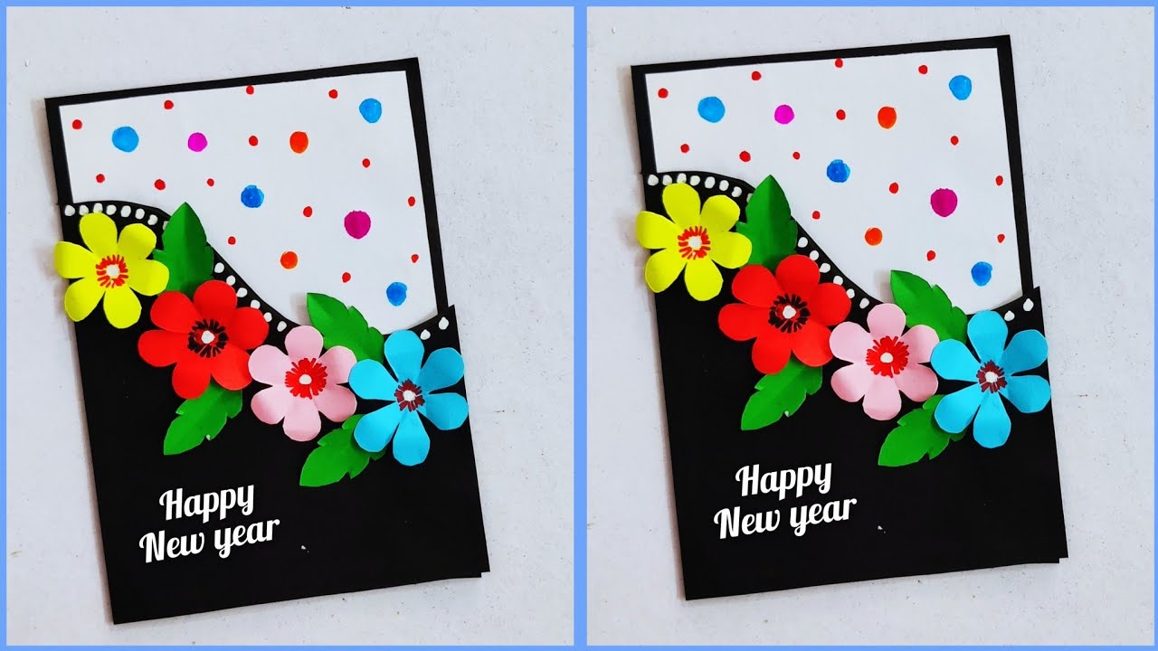 Diy new year card/new year greeting card/happy new year card/new year ...
