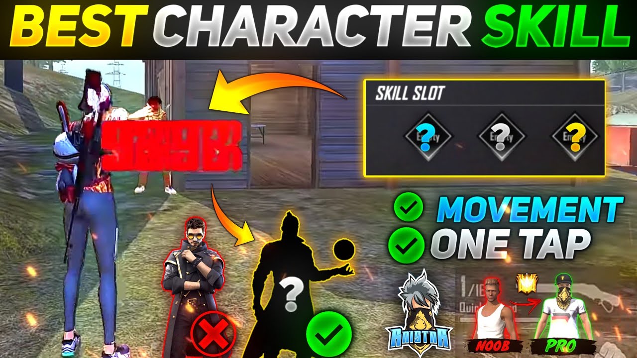 Free Fire Best Character Skill Combination | Rank & Custom | OneTap ...