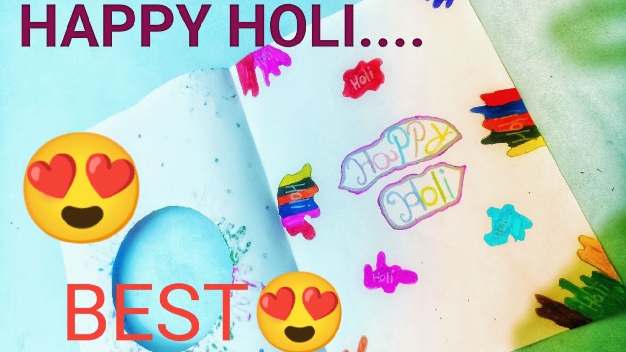 Happy Holi card making ideas 2023 / How to make Holi greeting card /DIY ...