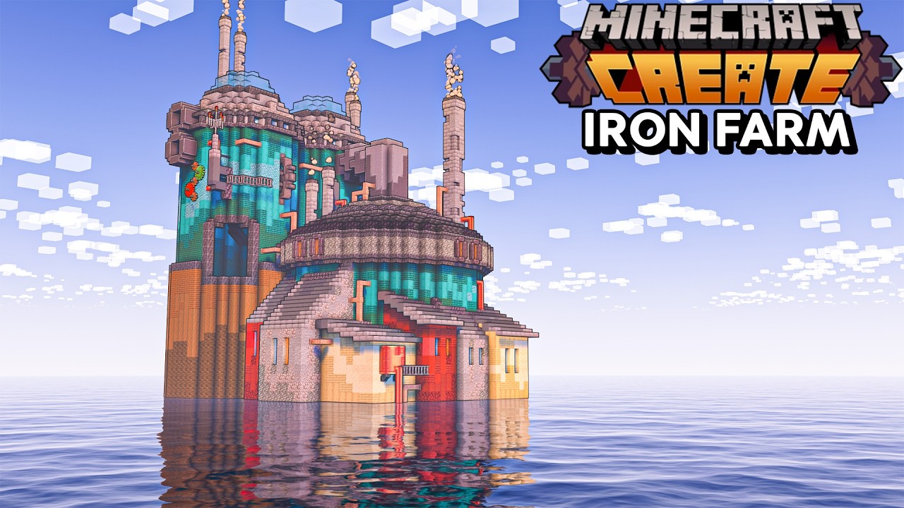 I Built an IRON FARM with Create in Minecraft Survival - YouTube