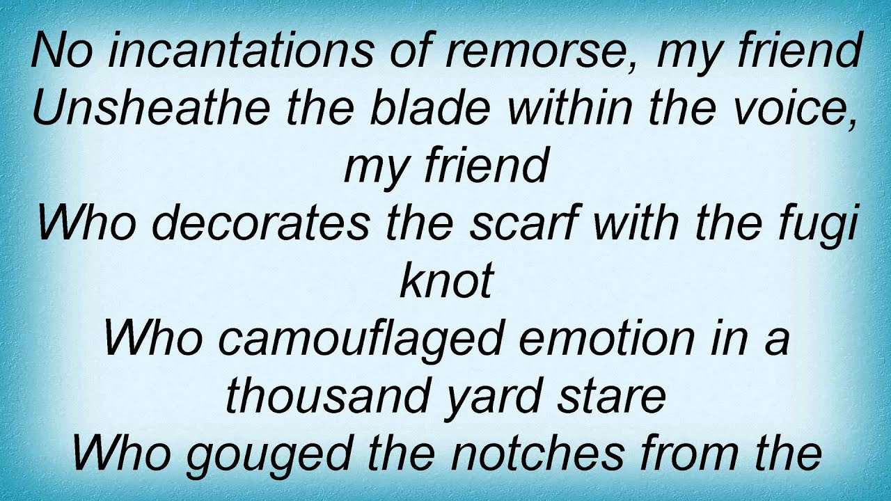 Marillion - Assassing Lyrics - YouTube