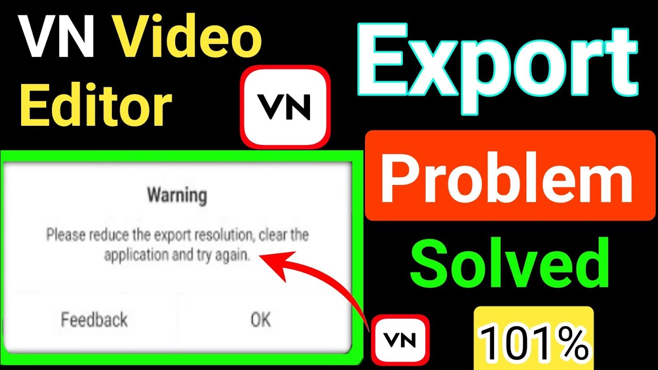 VN Export Problem Solve | VN video editor export Problem fix | VN editor problem - YouTube