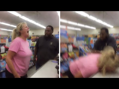Racist Karen Gets KNOCKED OUT COLD in BRUTAL INSTANT KARMA!