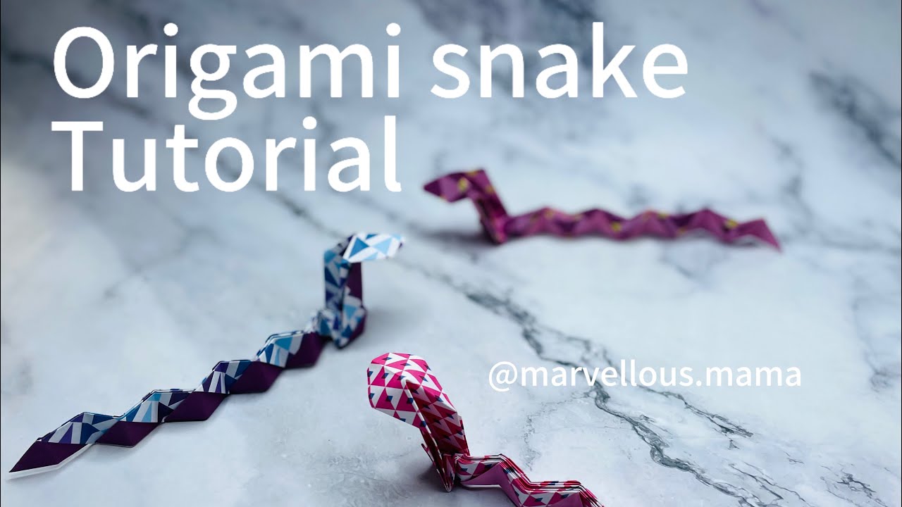 Origami snake tutorial - YouTube