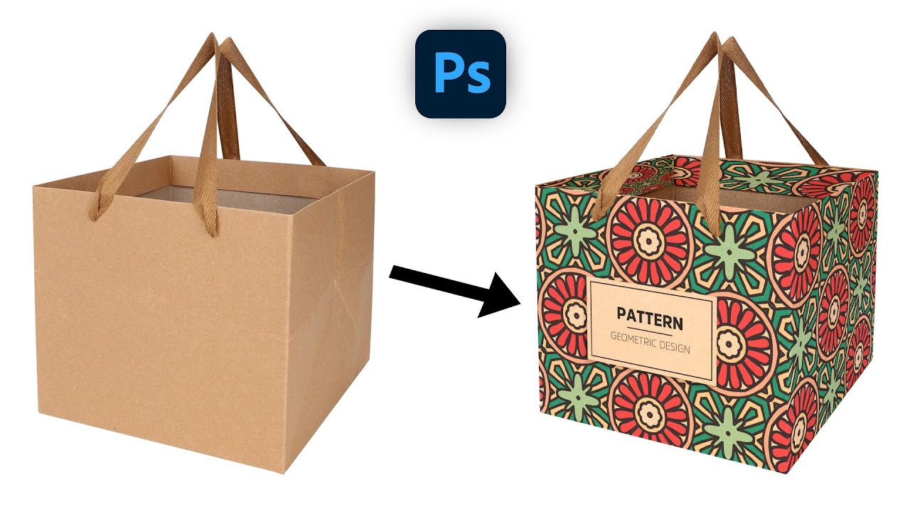 Paper Bag Mockup In Photoshop | Mockup Photoshop Tutorial | Vanishing ...