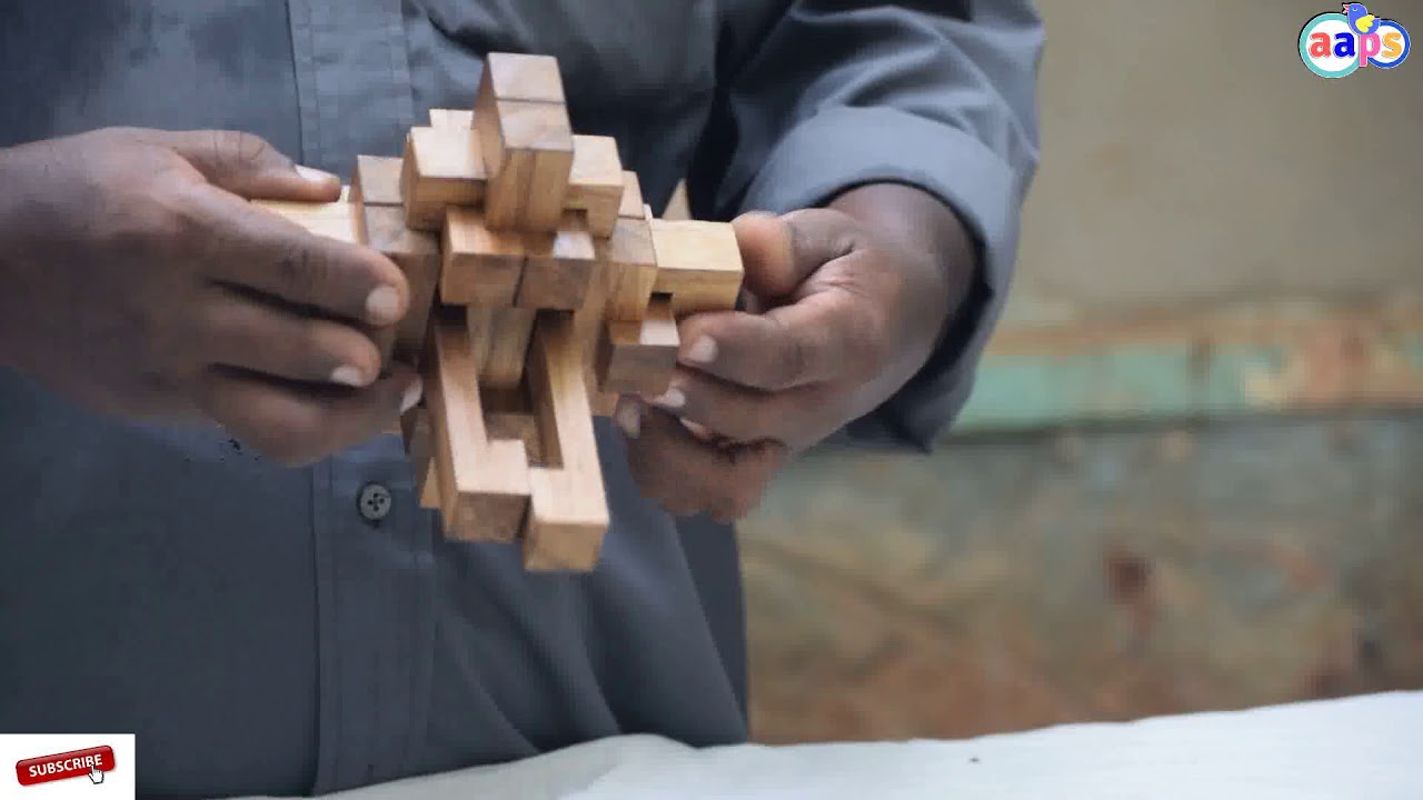 How to set wooden puzzle easily - YouTube