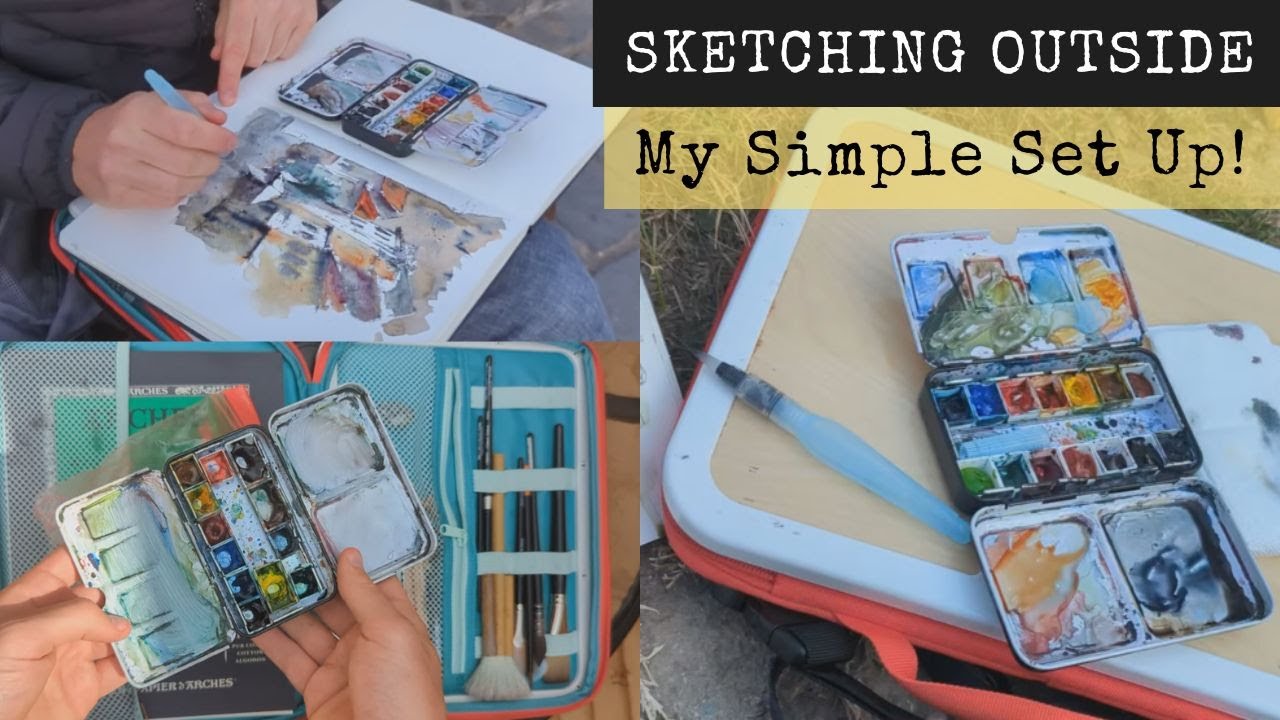My SIMPLE Plein Air Urban Sketching BAG, SUPPLIES and KIT - What I Need ...