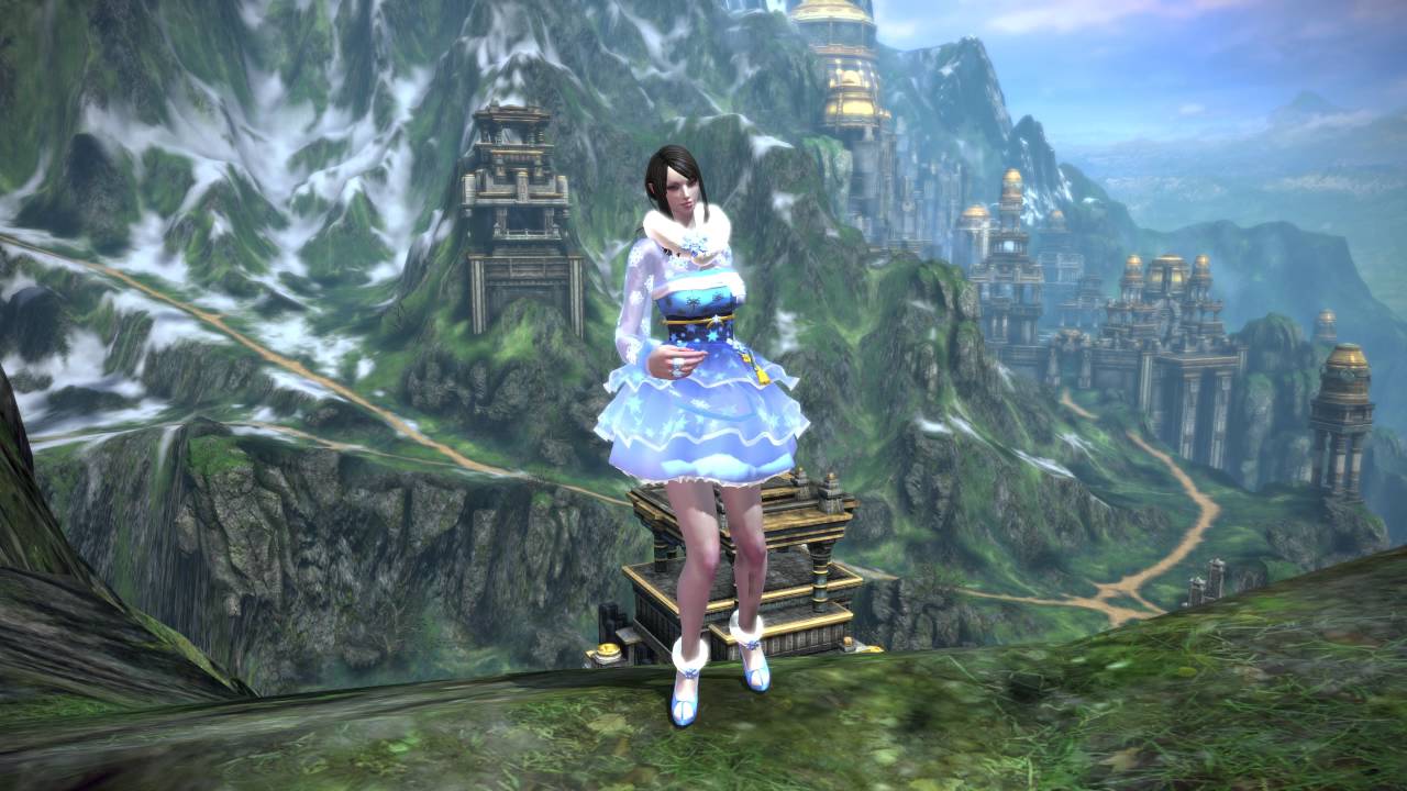 TERA - High-Elf Female - Winter Princess' Ice Blue Blossom Hanbok - YouTube