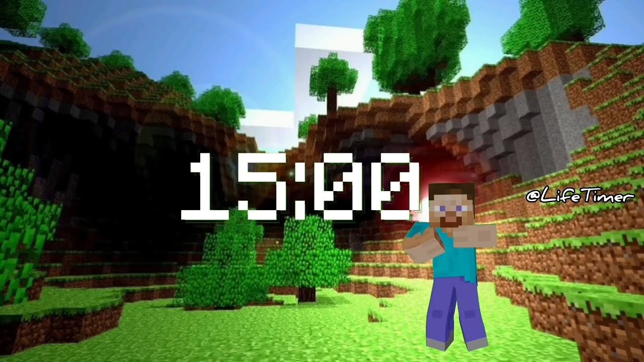 15-Minute Countdown in the World of Minecraft! - YouTube