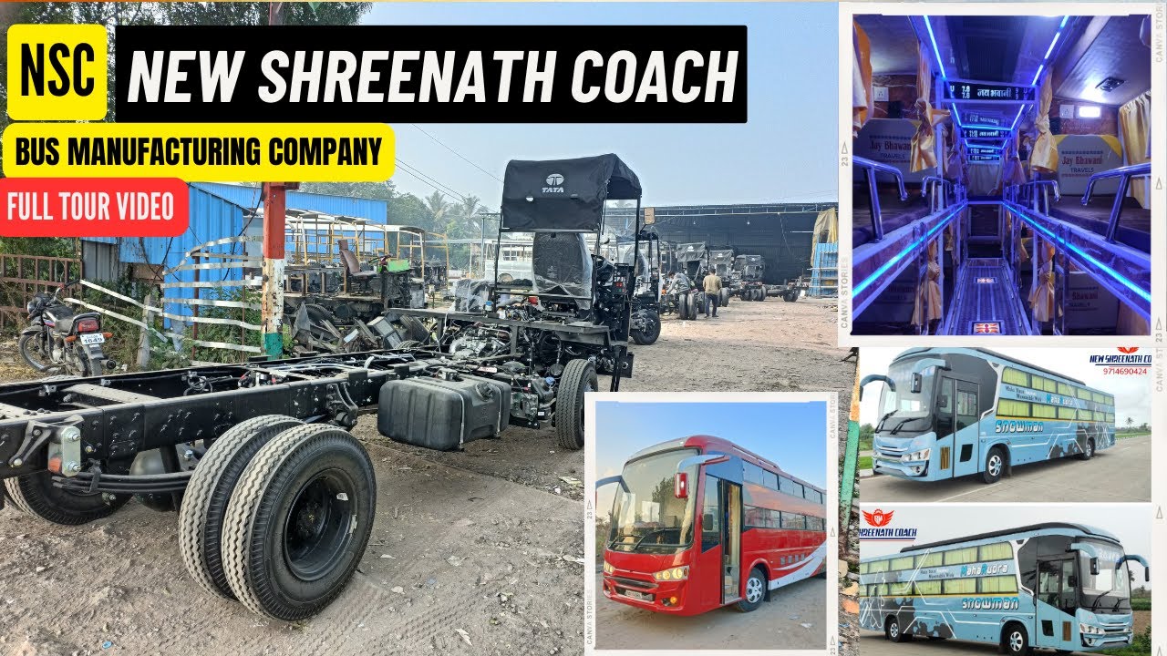 NEW SHREENATH COACH BUS BODY BUILDER COMPANY TOUR| BUS MANUFACTURING ...