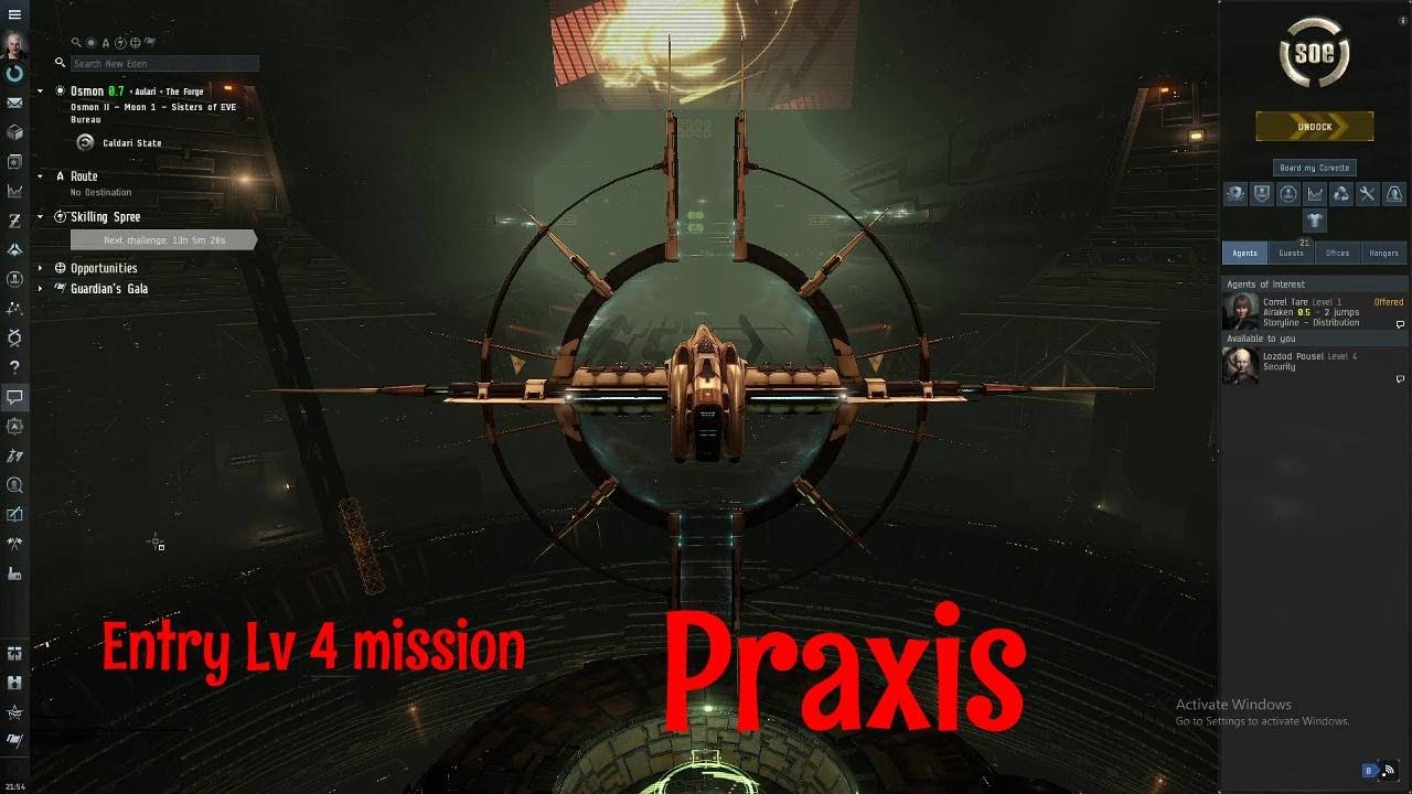 Eve online Praxis Lv4 mission for beginner . - YouTube