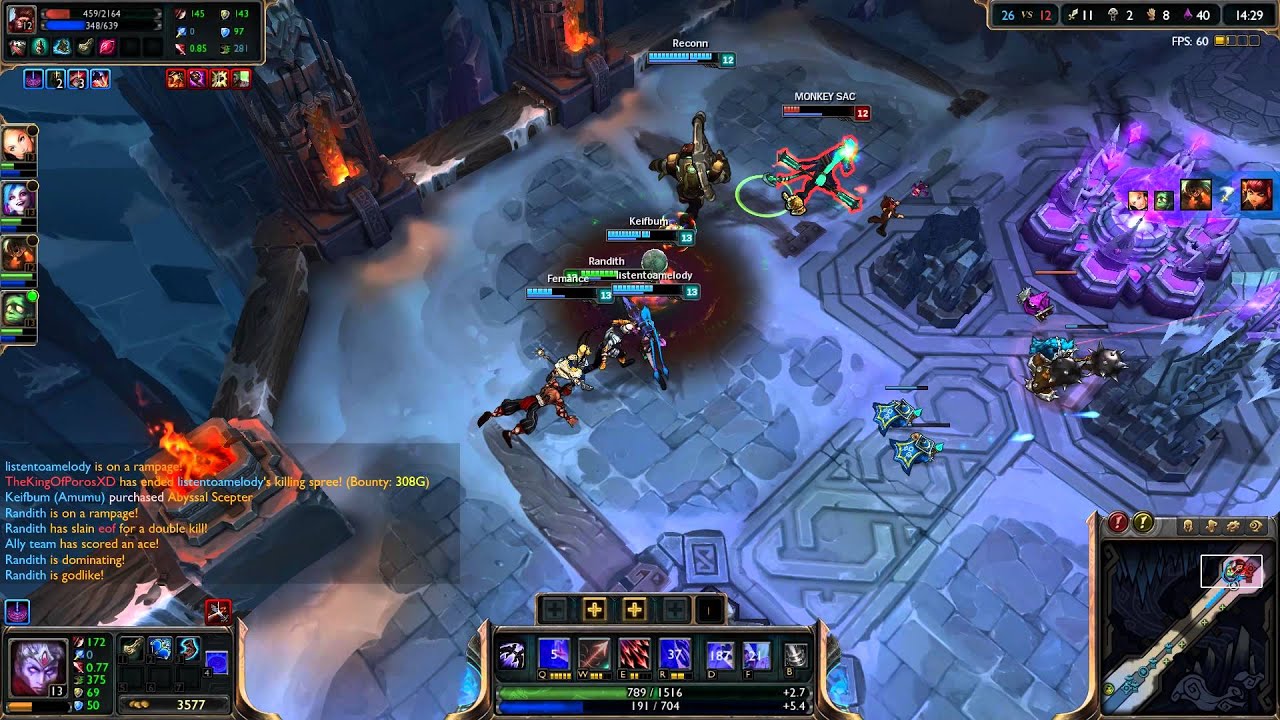 League of Legends - ARAM - Reconn's QUADRAKILL on Naut! - YouTube