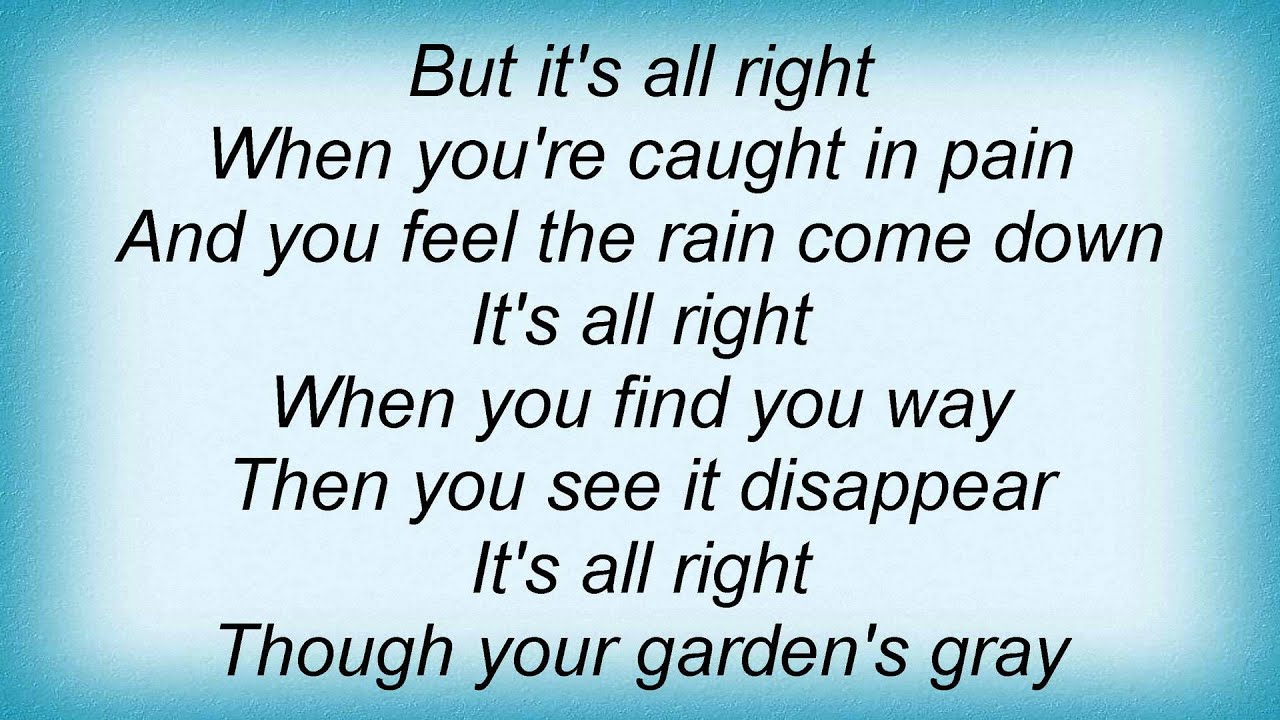 Elegant Lyrics To Sunshower By Chris Cornell Gallery