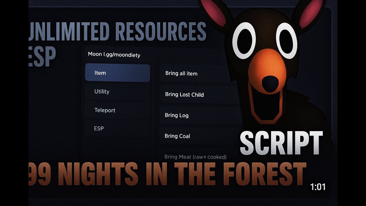 🔥BEST 99 Nights in the forest SCRIPT! BRING ALL, TELEPORT , ESP + AUTO BRING LOST CHILD ...