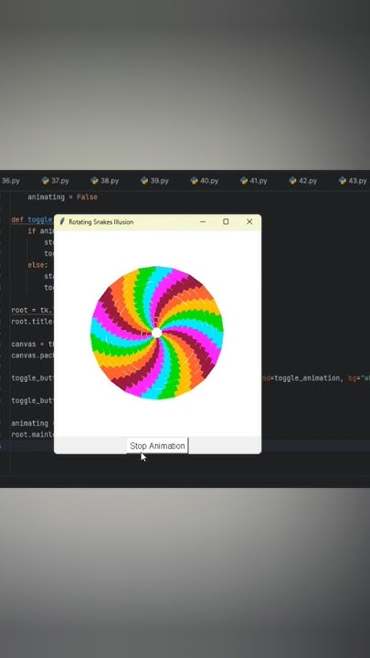 Mesmerizing Rotating Snakes Illusion 🌀 #OpticalIllusion #Art #Creativity #Animation #Trending # ...