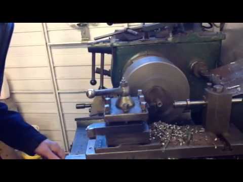 1948 Wilson lathe machining spacers - YouTube