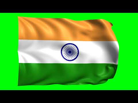 India Waving Flag Green Screen Animation | 3D Flag Animation | Royalty-Free