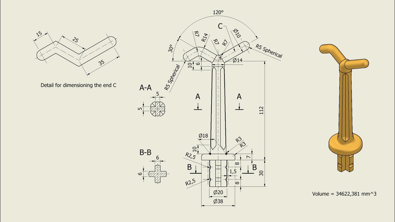Tutorial Inventor - 359 POLE HEAD (TCS-19-8) - YouTube