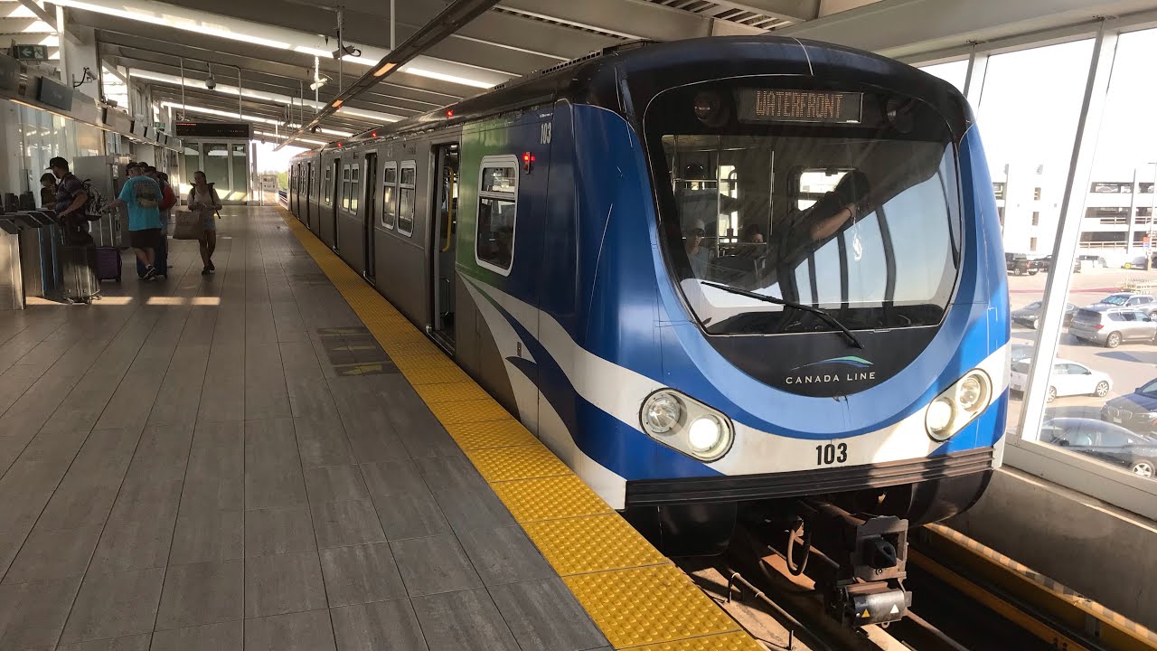 Canada line ride (Marine Drive to YVR Airport) [POV] - YouTube