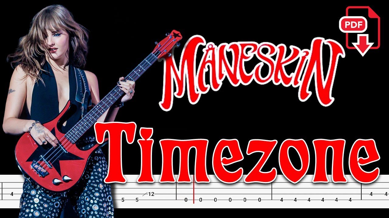 Måneskin - TIMEZONE (🔴Bass Tabs | Notation) @ChamisBass #maneskinbass # ...