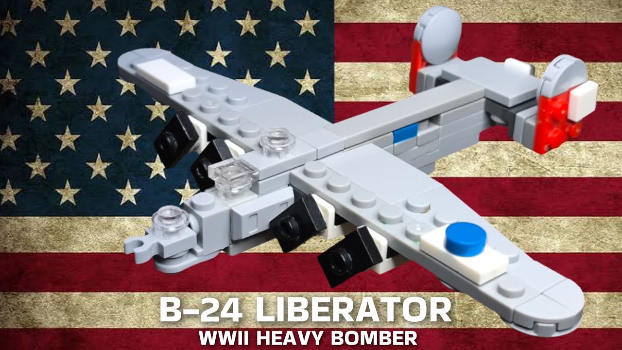 LEGO B-24 Liberator WWII Heavy Bomber Tutorial MOC - YouTube