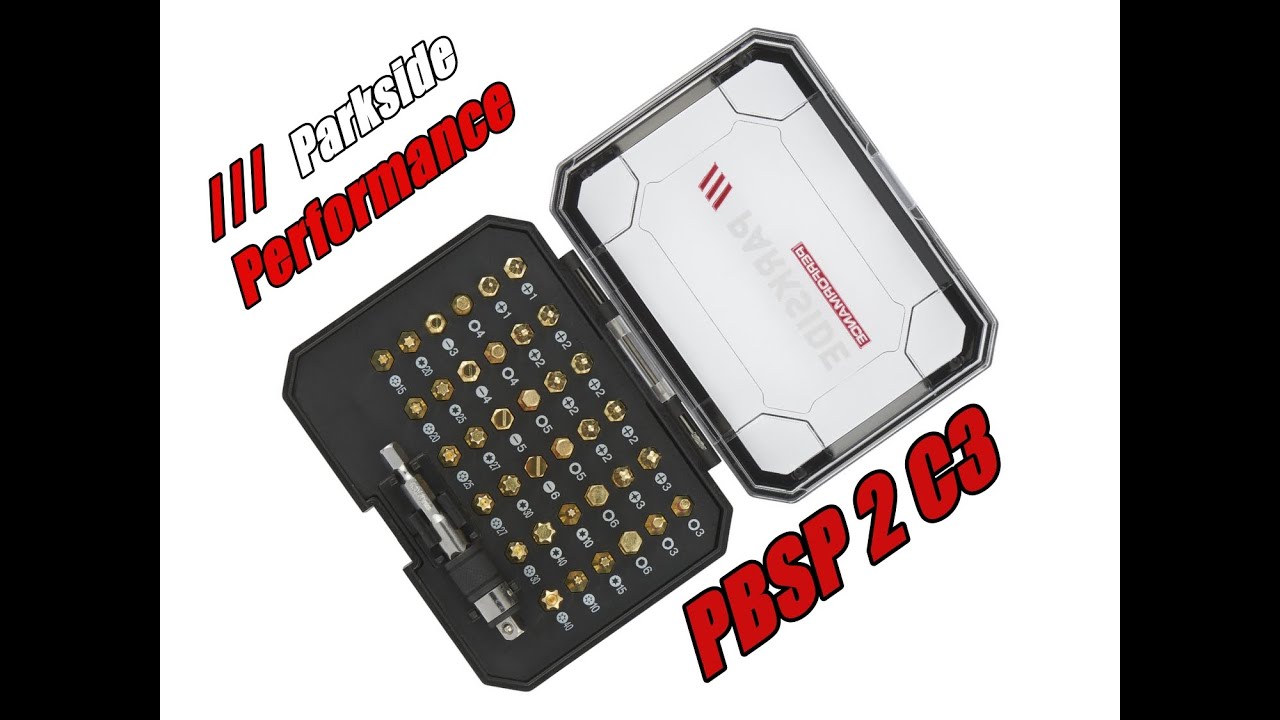 Parkside PERFORMANCE Lidl Σετ bits Torsion PBSP 2 C3 - YouTube