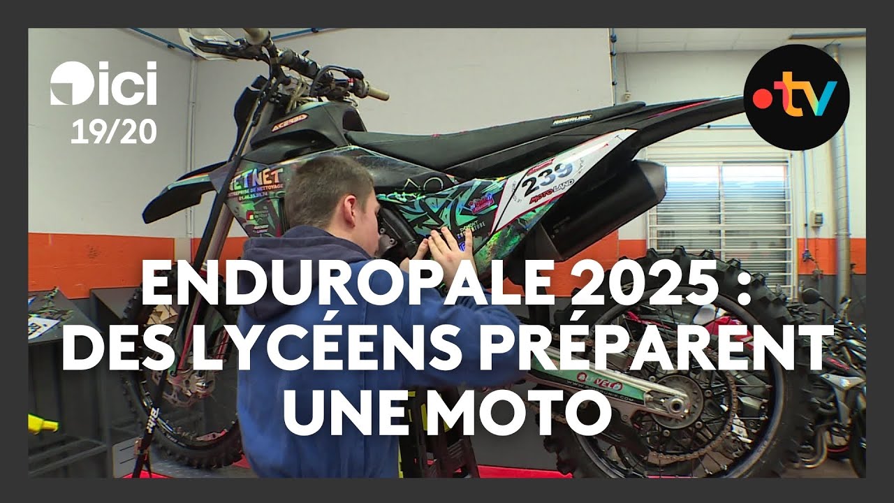 Enduropale 2025 : des lycéens en CAP mécanique préparent une moto pour la course - YouTube