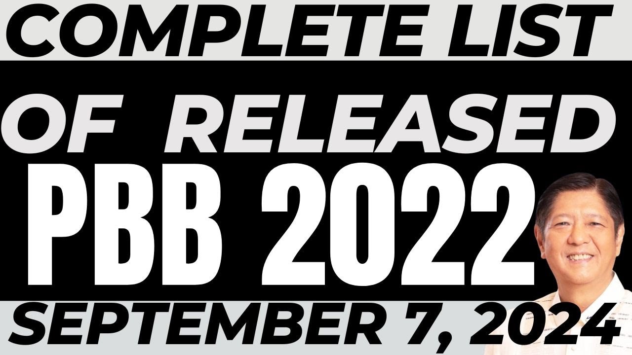 COMPLETE LIST OF SDO WITH RELEASED PBB 2022 SEPTEMBER 7, 2024 - YouTube