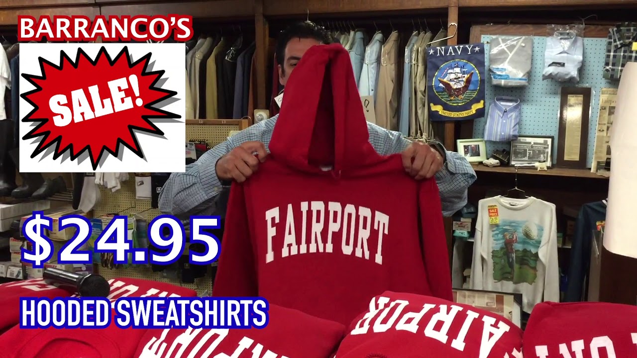 Fairport Red Raiders Apparel ON SALE NOW at BARRANCO'S!! - YouTube