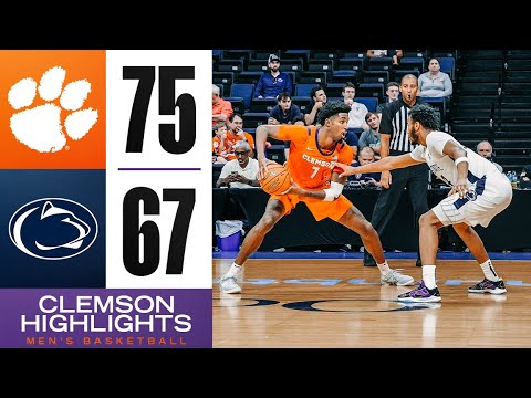 Clemson Men's Basketball || Clemson Downs Penn State, 75-67; Wins 2024 ...