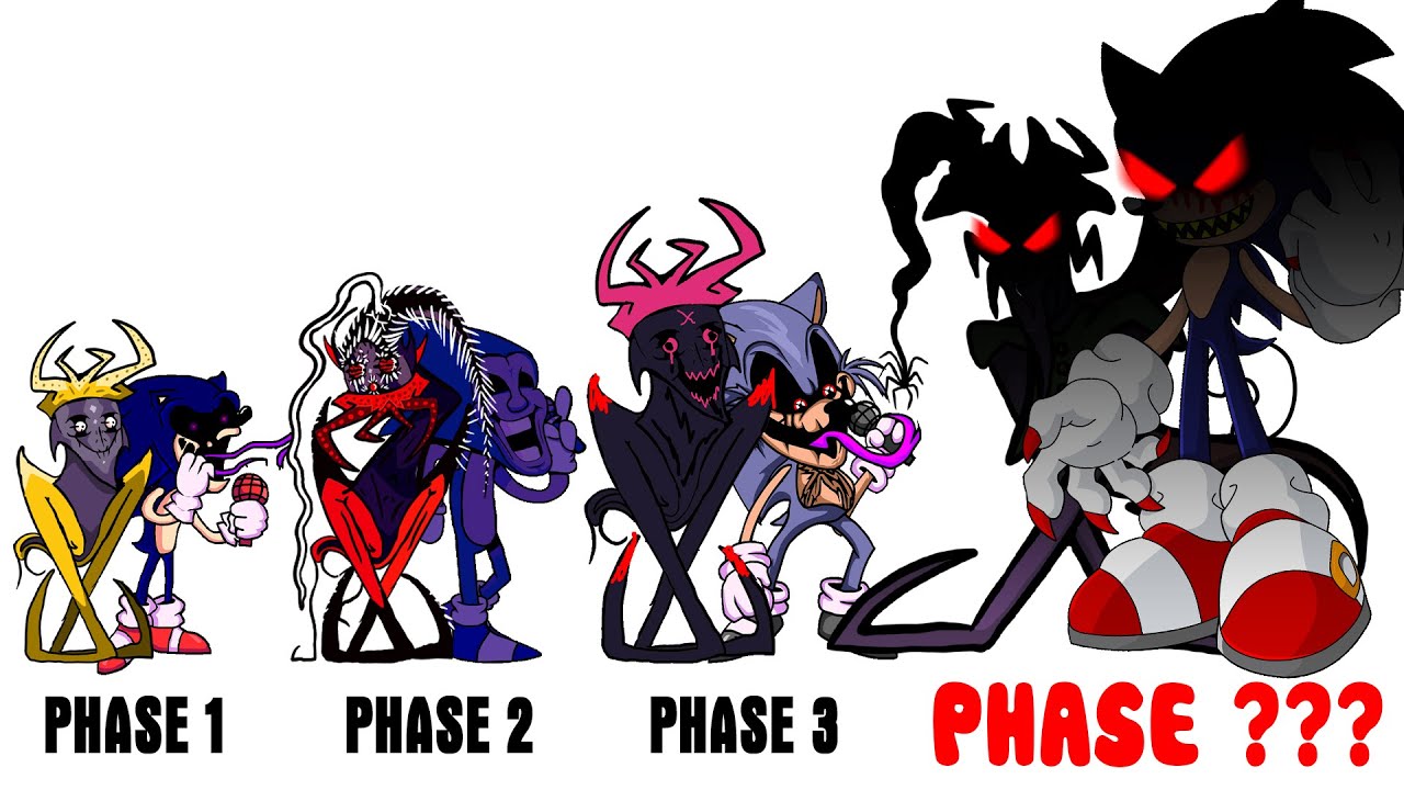 FNF Comparison - All Phases Battle Starecrown VS Sonic.Exe - Friday ...