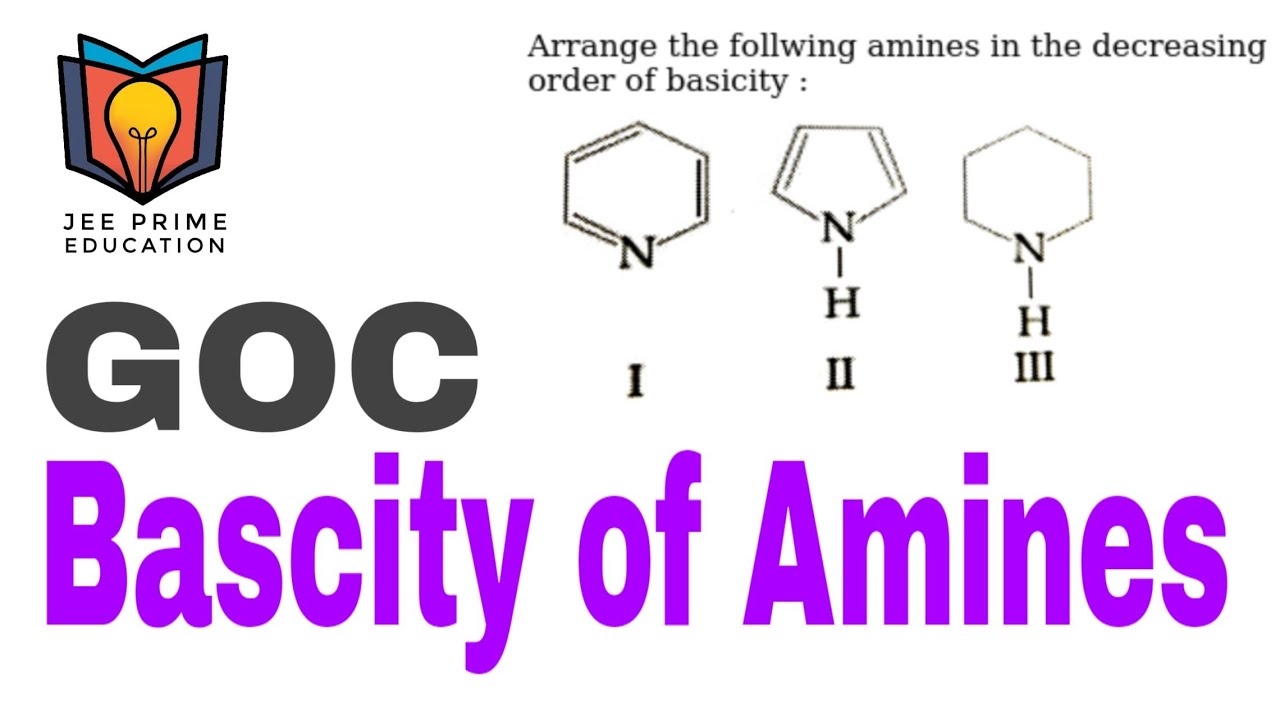 GOC || Bascity of Amines || Inductive effect (part 3) - YouTube