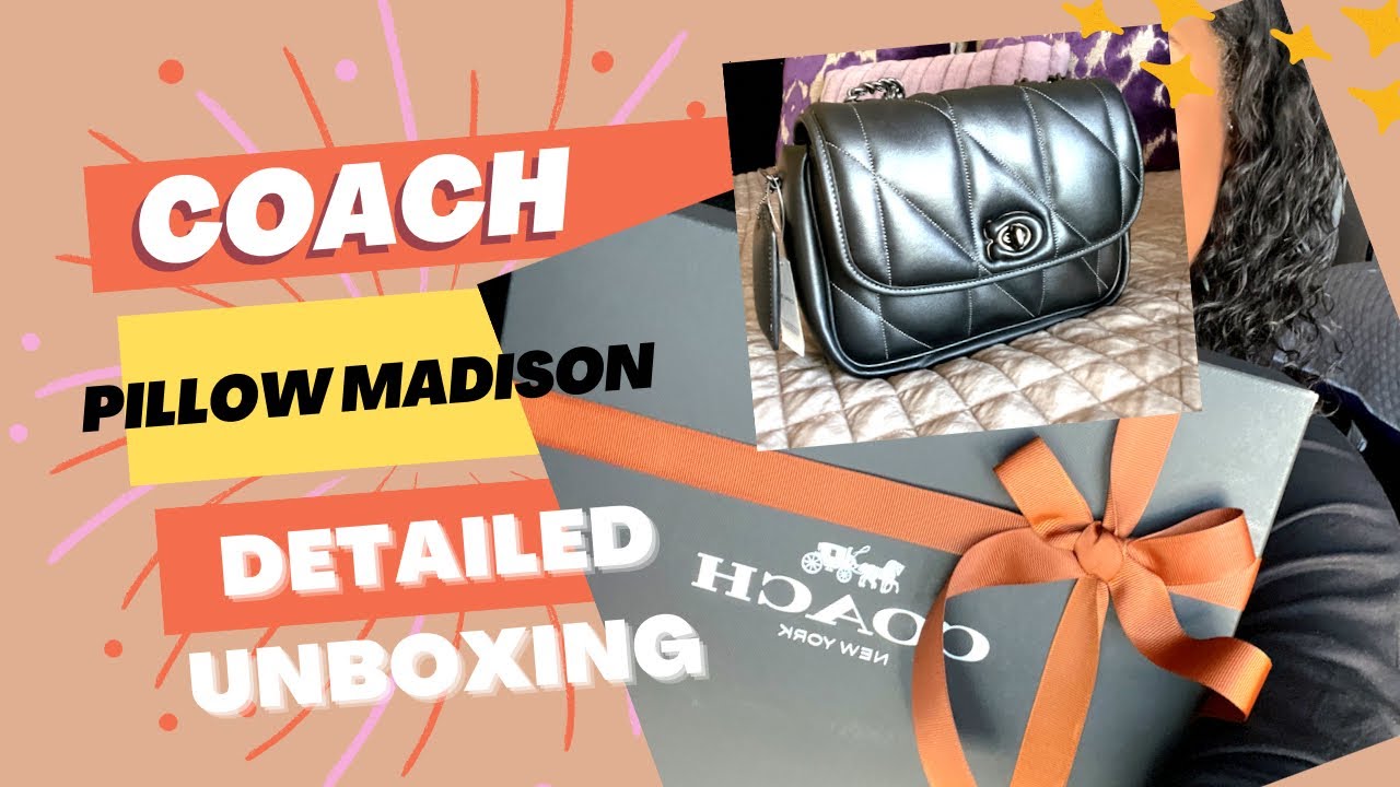COACH PILLOW MADISON QUILTED SHOULDER BAG | VERY Detailed Unboxing ...