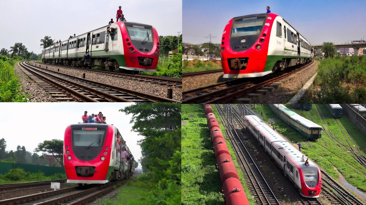 Compilation of DEMU (Diesel Electric Multiple Unit) Train of Bangladesh ...