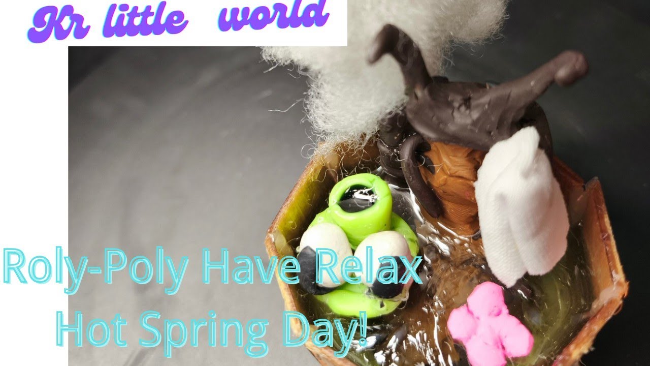 Roly-Poly Have A relax Hot Spring day！Diorama/Miniature/Epoxy Resin ...