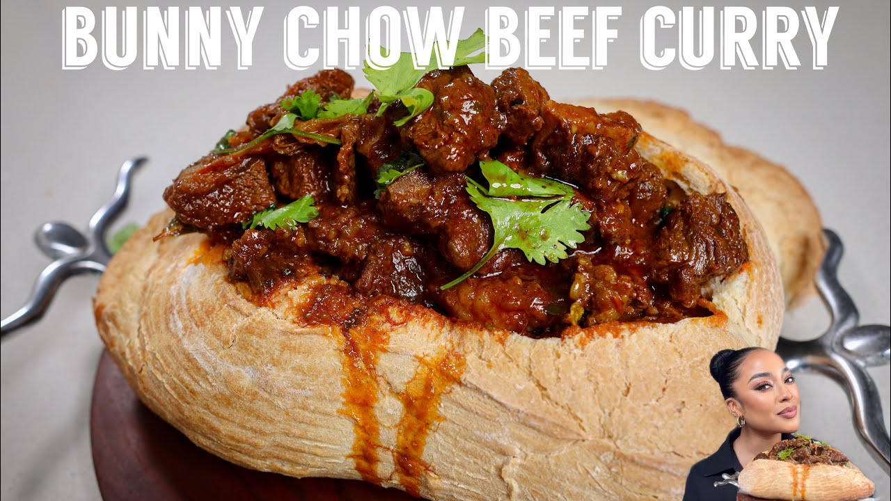How to make the best bunny chow beef curry - SA YouTuber - YouTube