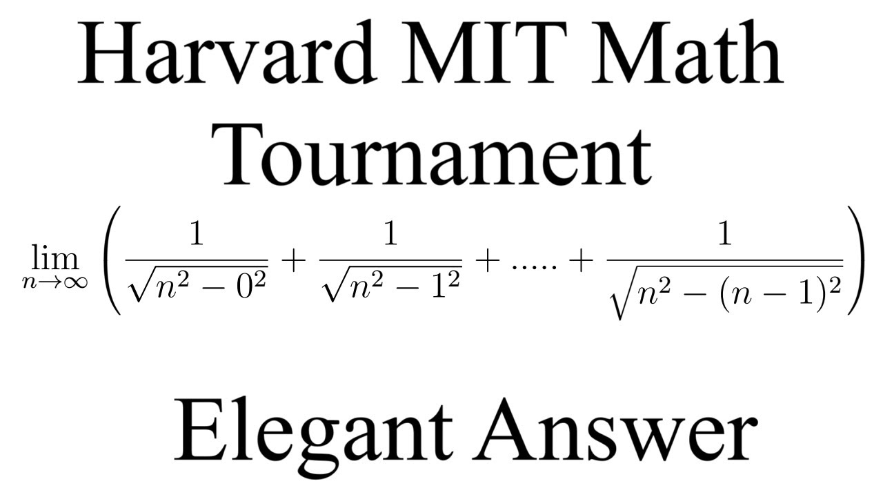 Harvard MIT Math Tournament: Infinite Sum - YouTube