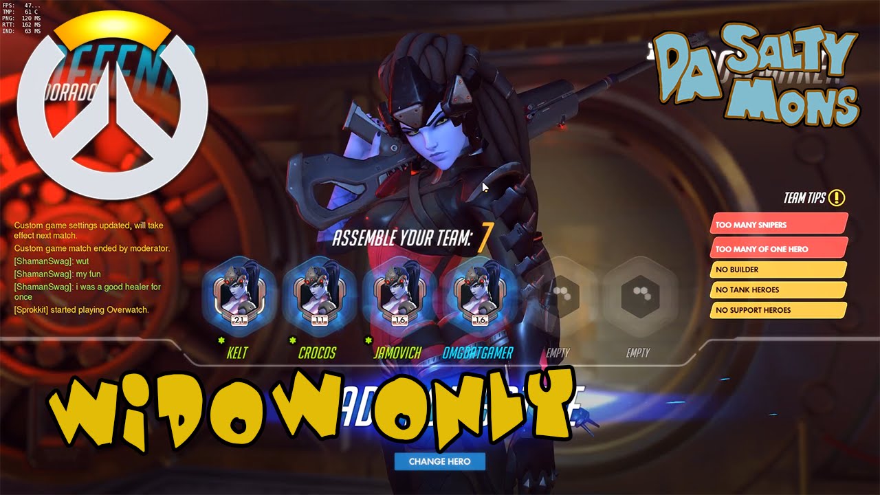 Overwatch Custom Game - Widowmaker Only - YouTube